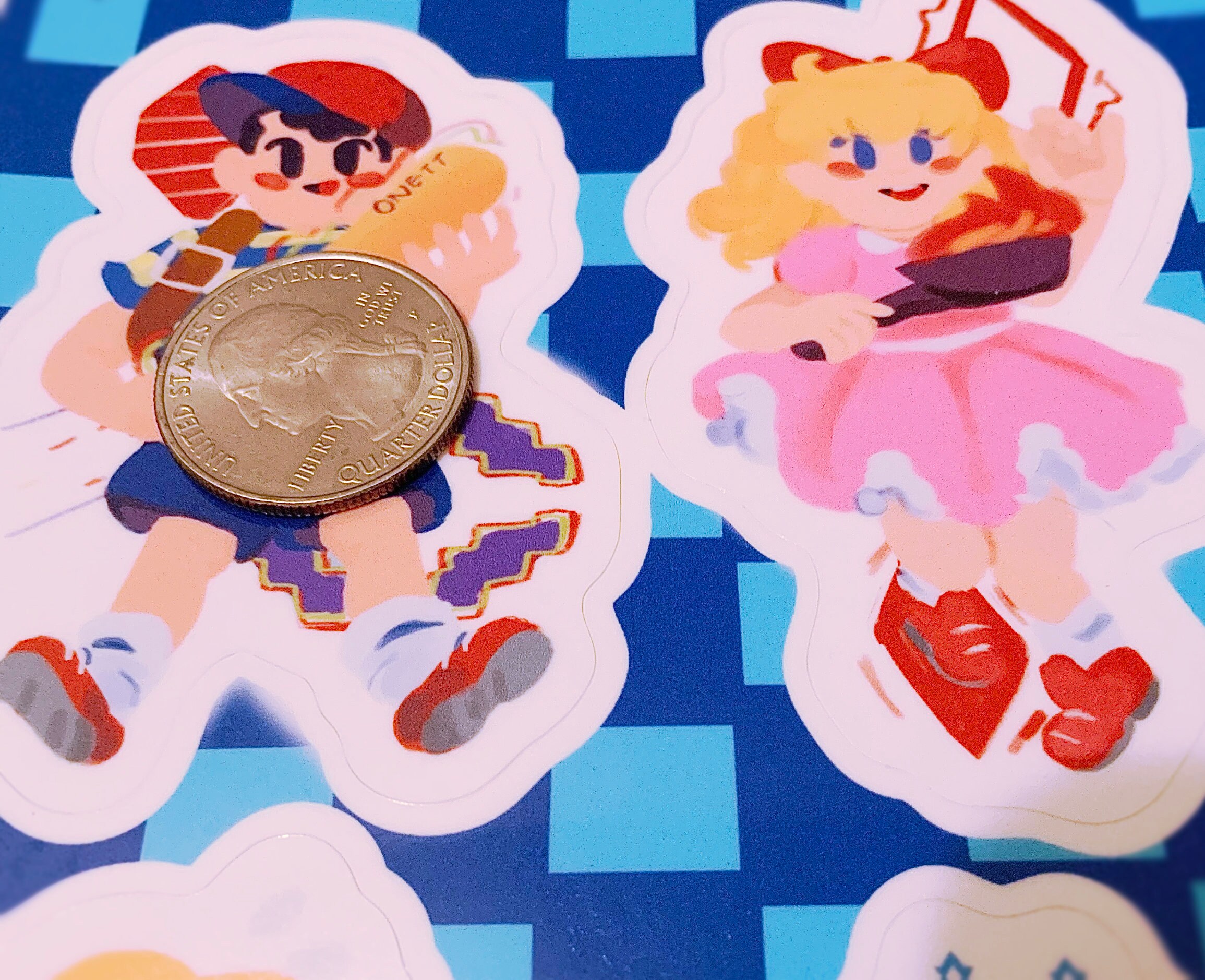 3 Vinyl Earthbound Stickers Ness Paula Polestar Jeff - Etsy