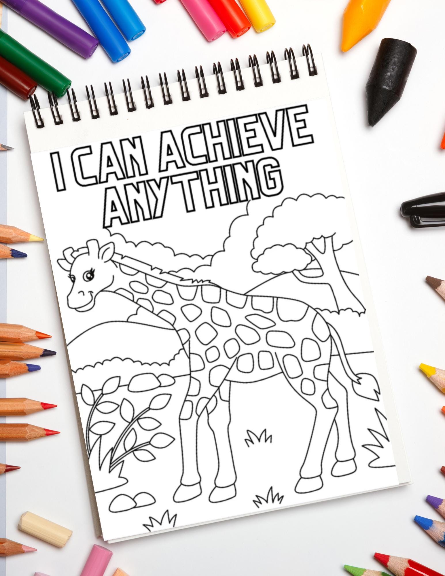 35 Kids Affirmation Color Pages - Etsy