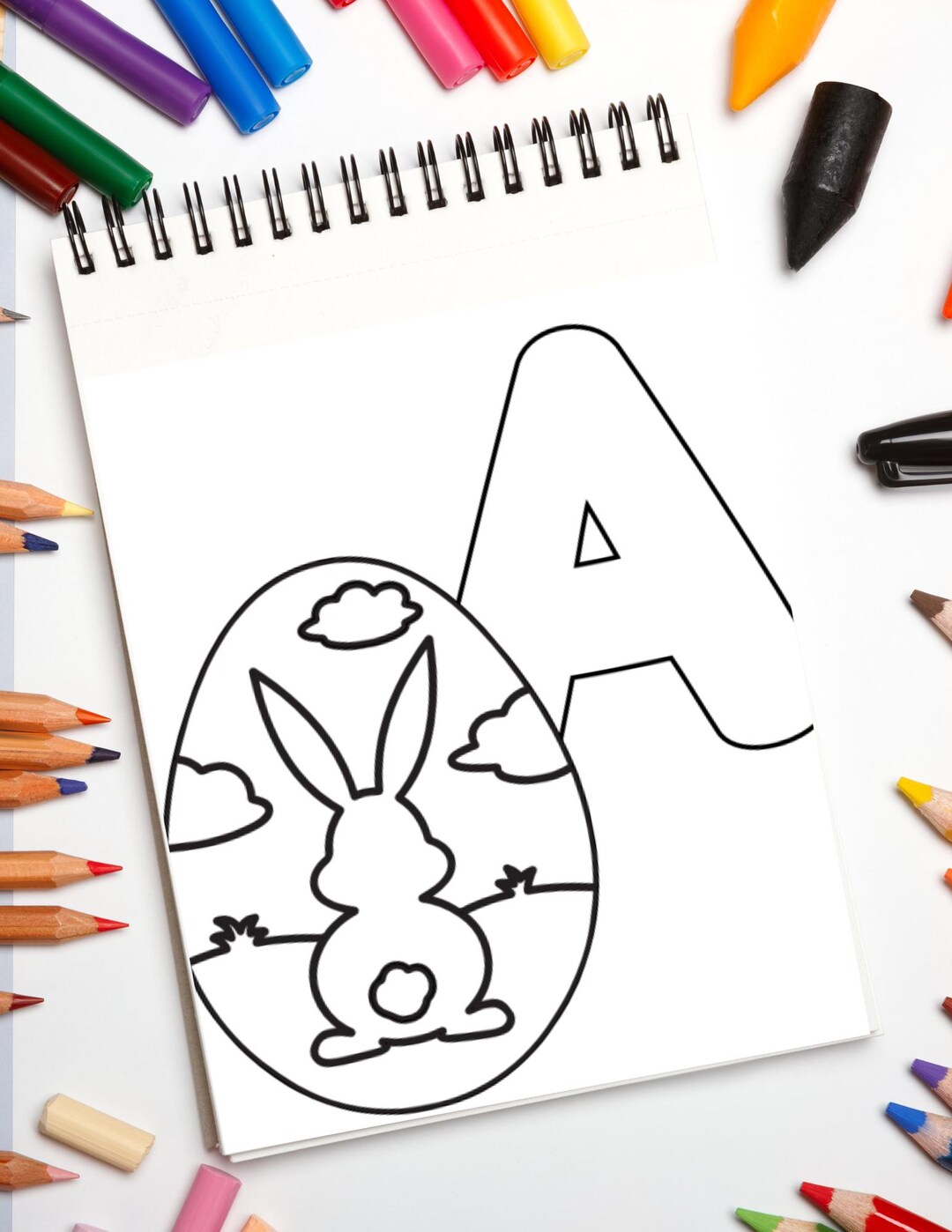 Easter Alphabet Coloring Pages – 26 Printable Letters | ABC Coloring ...