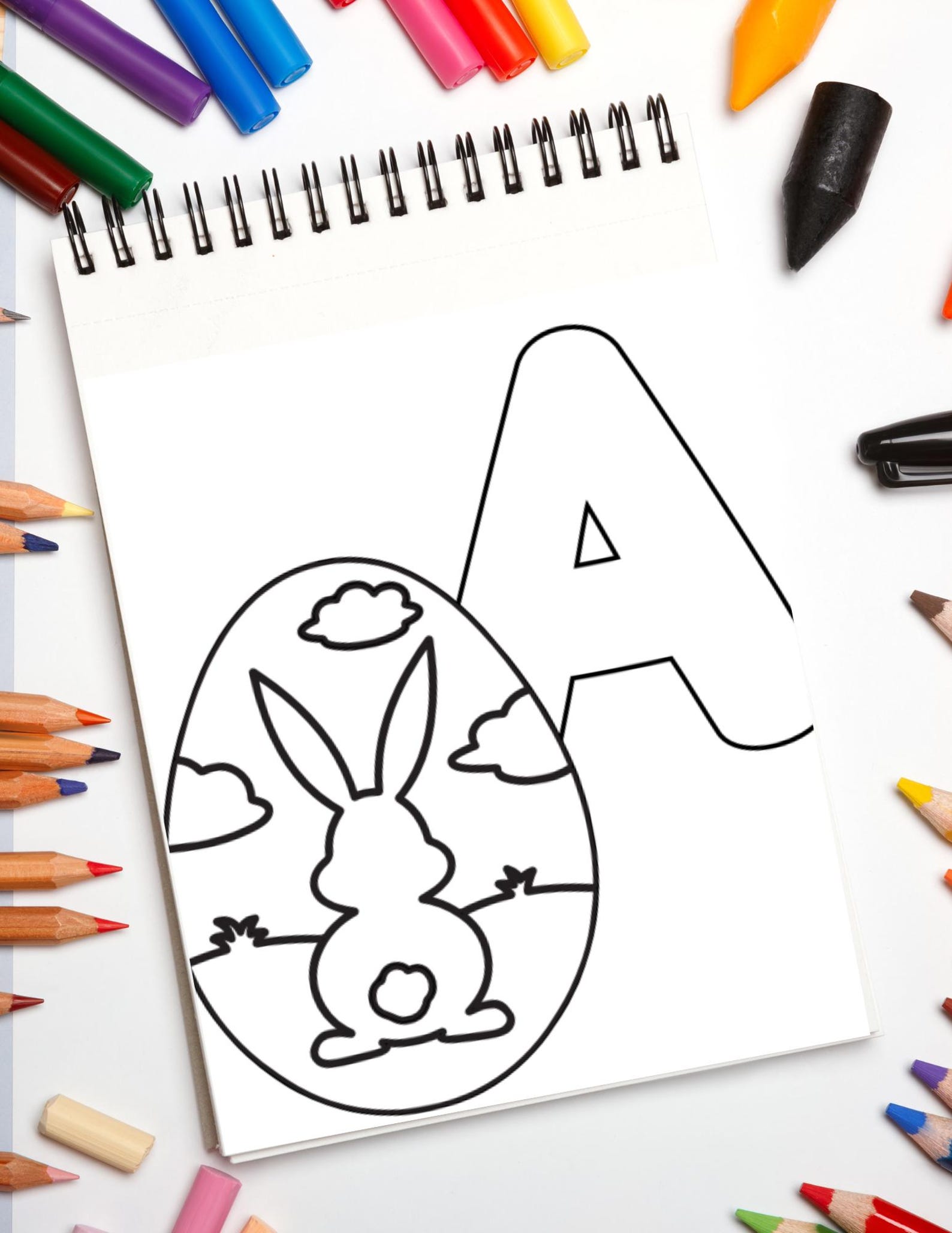 Easter Alphabet Coloring Pages – 26 Printable Letters | ABC Coloring ...