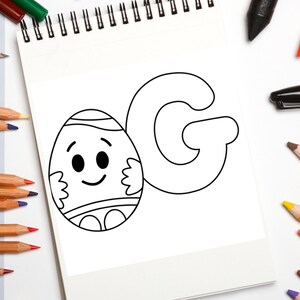 Easter Alphabet Coloring Pages – 26 Printable Letters | ABC Coloring ...