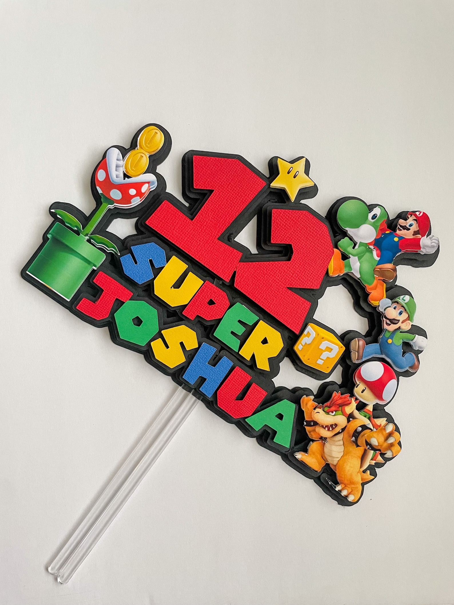Super Mario Inspired Cake Topper - Etsy