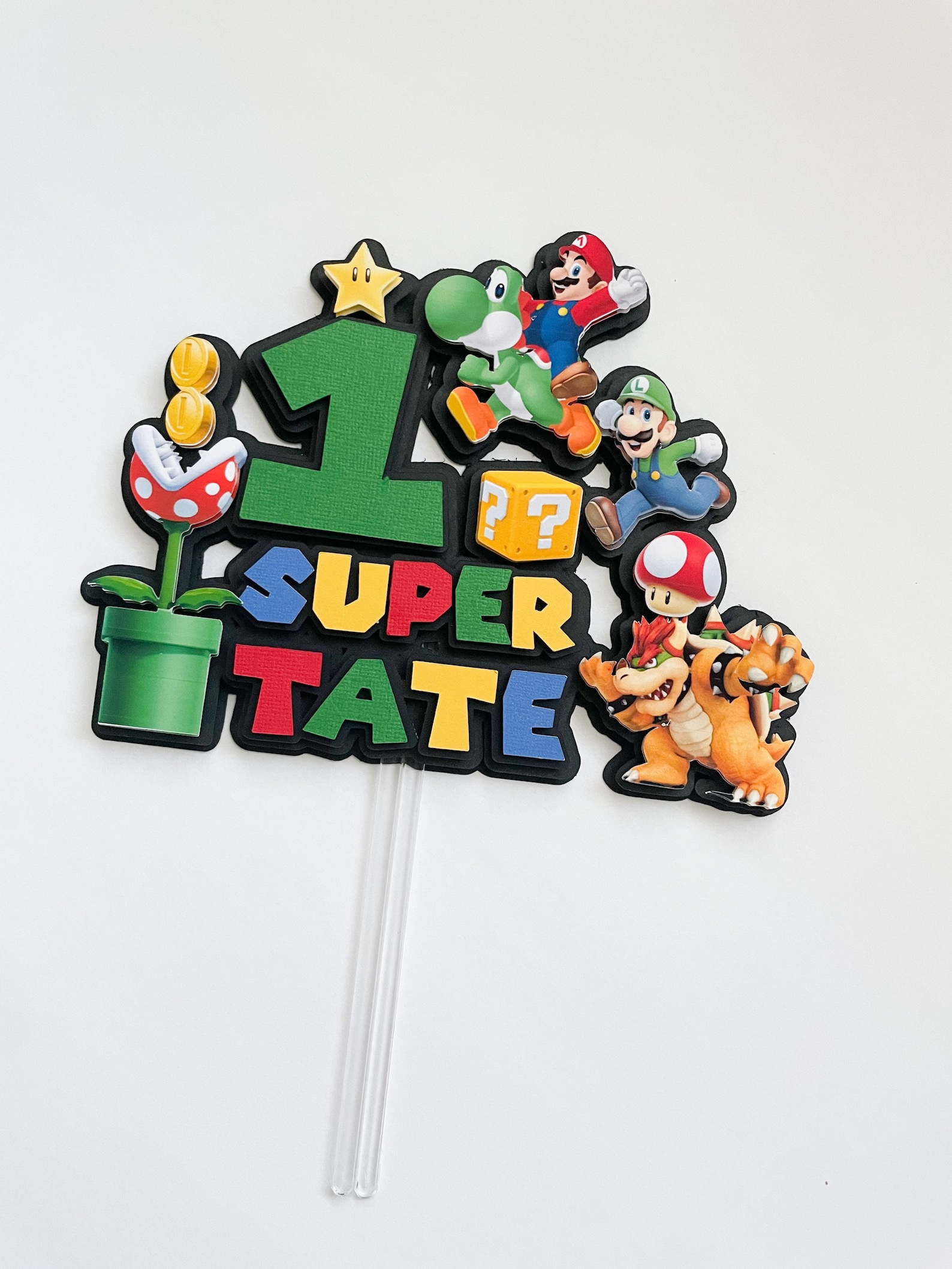 Super Mario Inspired Cake Topper - Etsy UK