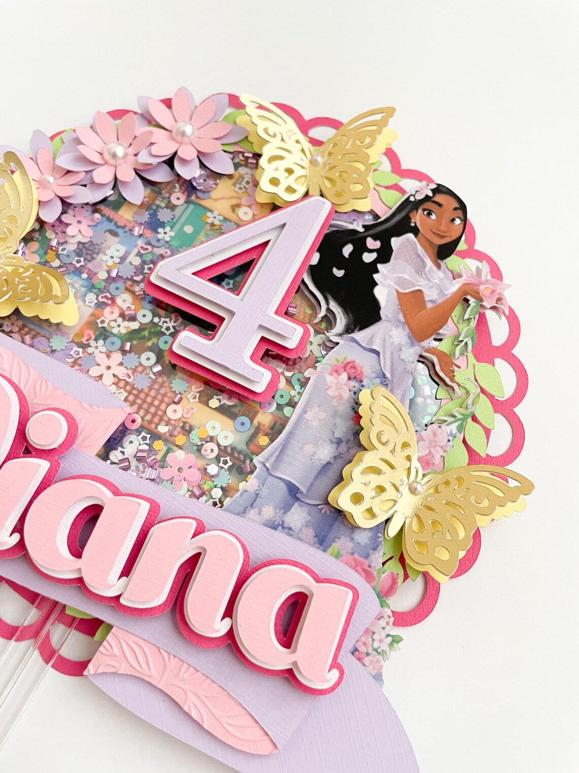 Encanto Inspired Cake Topper Shaker isabela Madrigal Cake - Etsy