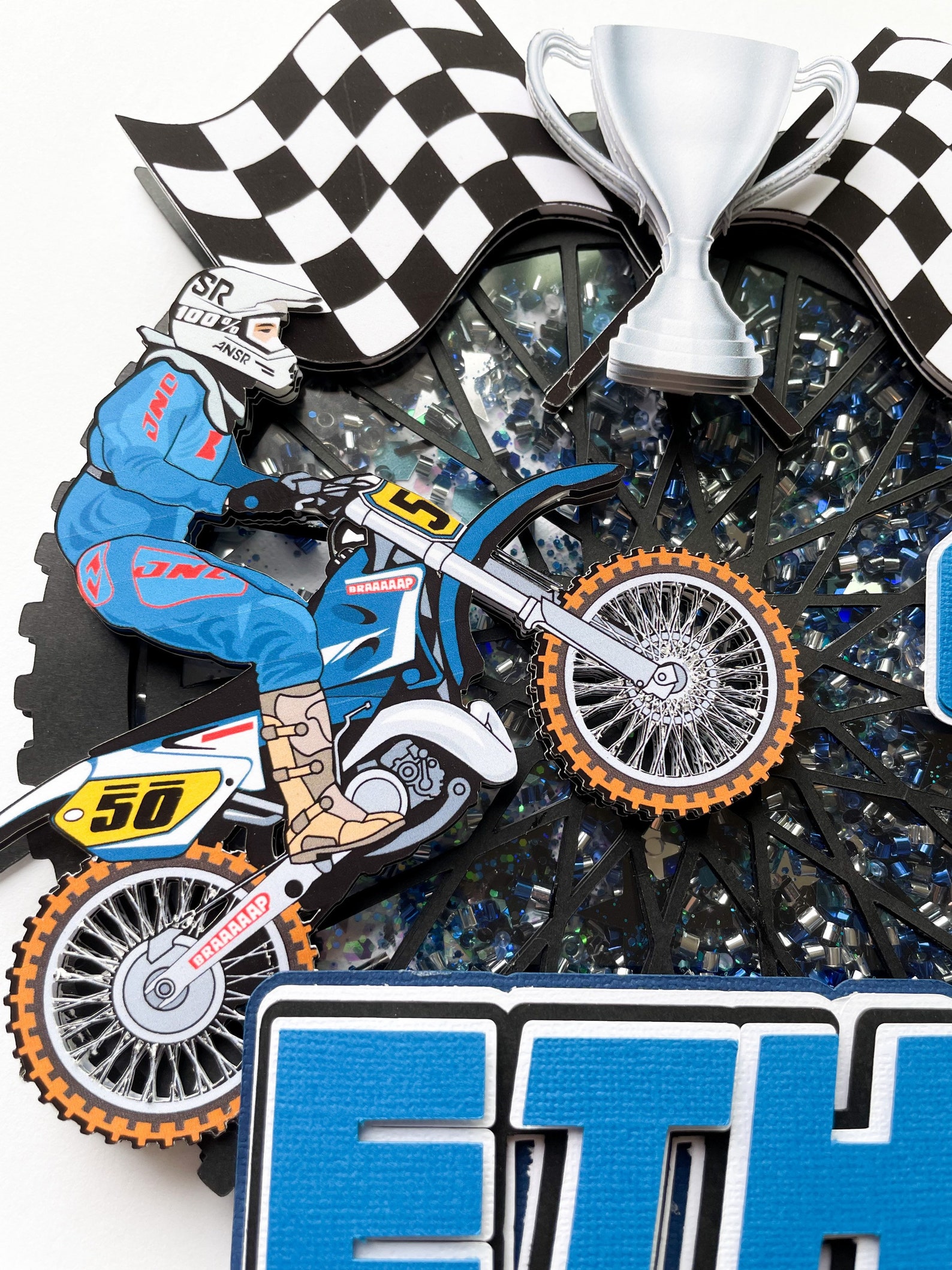 Motocross Cake Topper Custom - Etsy