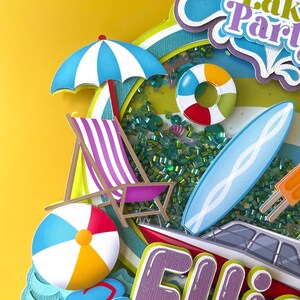 Pool Party Cake Topper / Summer Party / Lake Party Cake Topper - Etsy