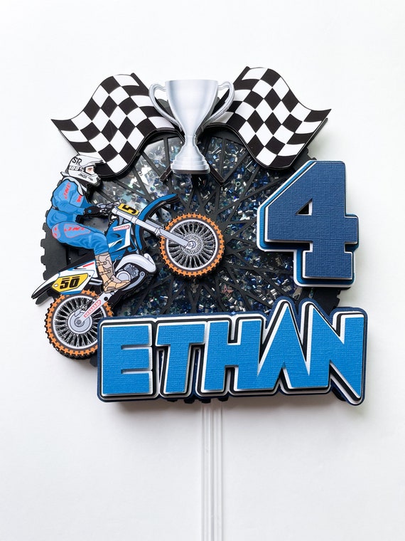 Motocross Cake Topper Custom - Etsy