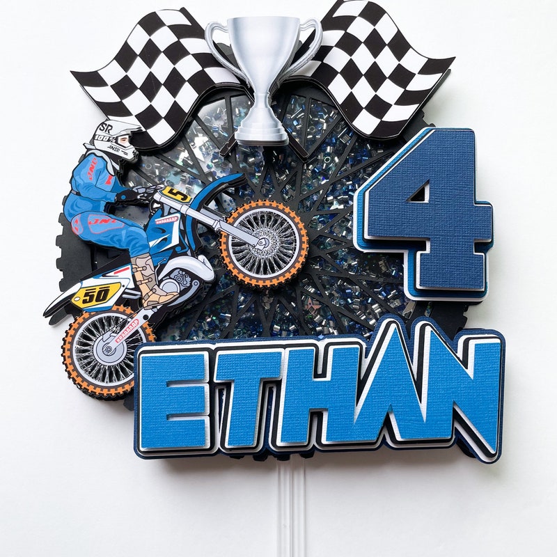 Motocross Cake Topper - Etsy Australia