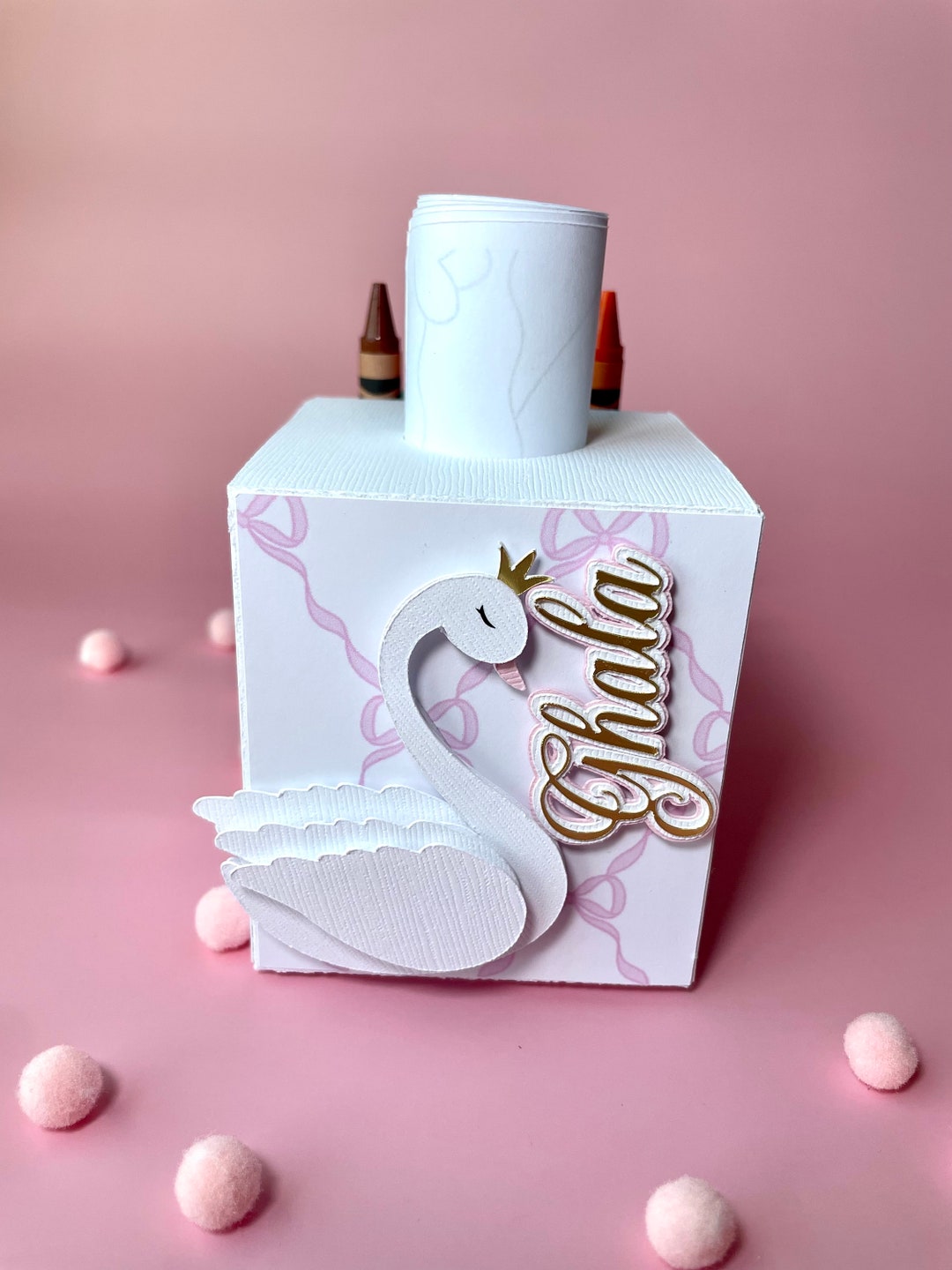 Swan Activity Box With Bows Details - Etsy