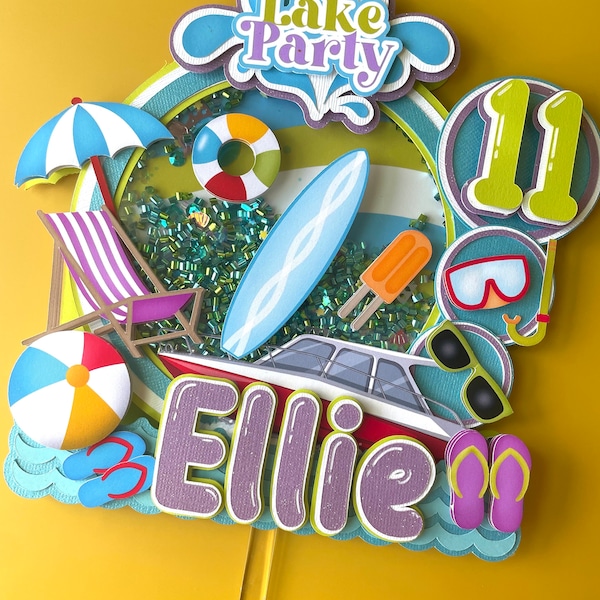 Pool Party Cake Topper - Etsy
