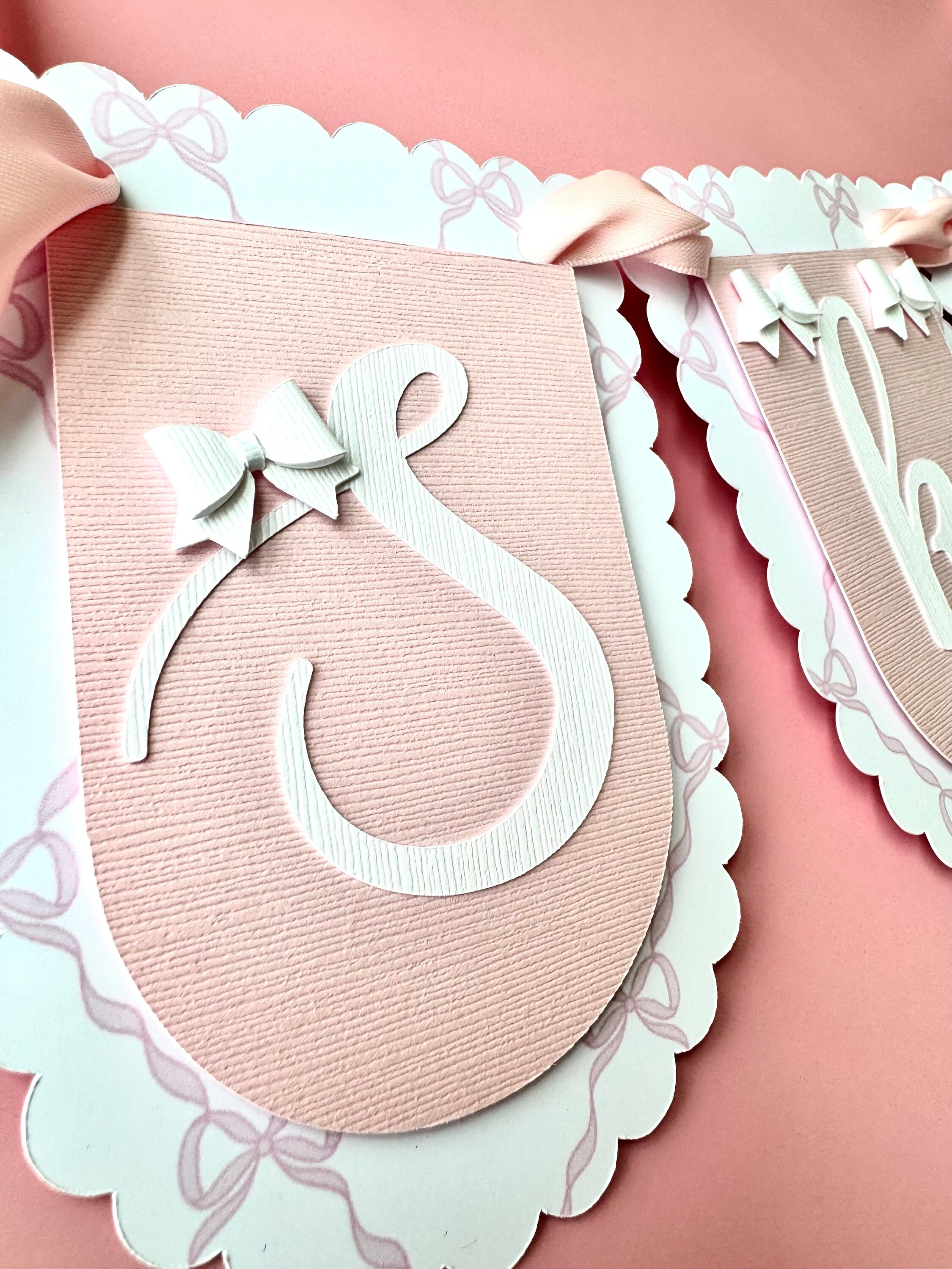 Pink Bow Banner - Coquette Banner - Etsy