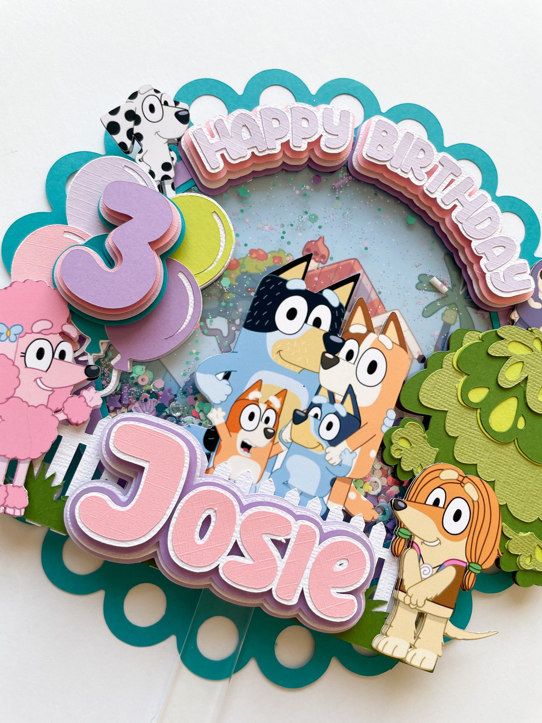 Bluey Inspired Cake Topper Custom - Etsy