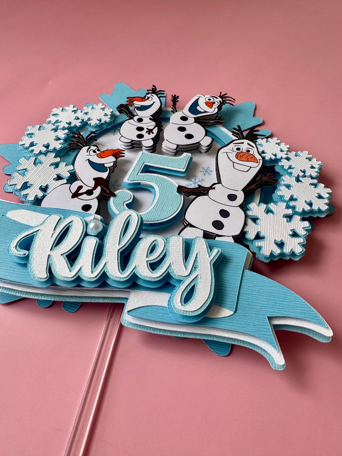 Olaf Frozen Inspired Cake Topper Shaker - Etsy