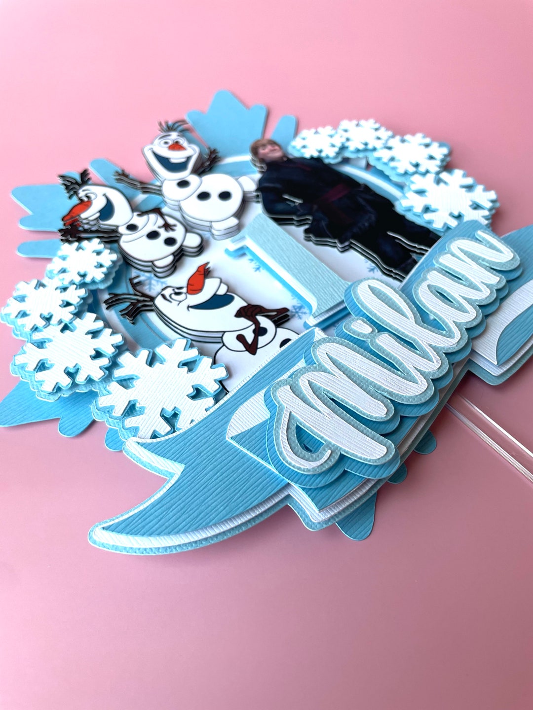 Olaf Frozen Inspired Cake Topper Shaker - Etsy