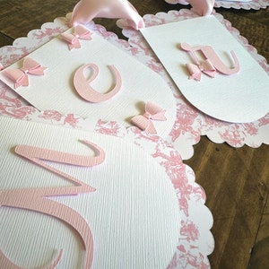 Chinoiserie Pink Banner - Frances Toile Banner - Etsy