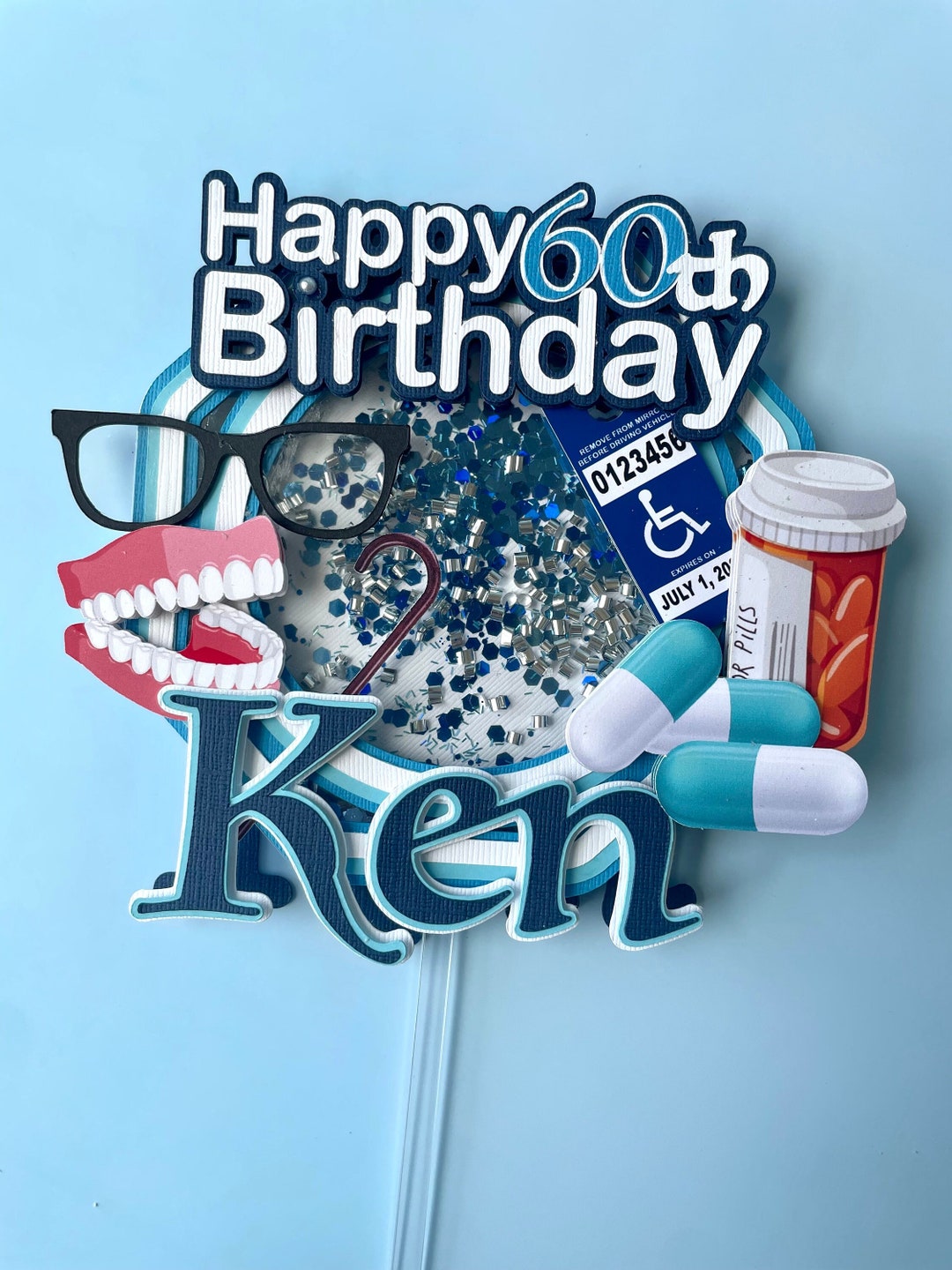 Old Man Survival Kit Cake Topper - Etsy