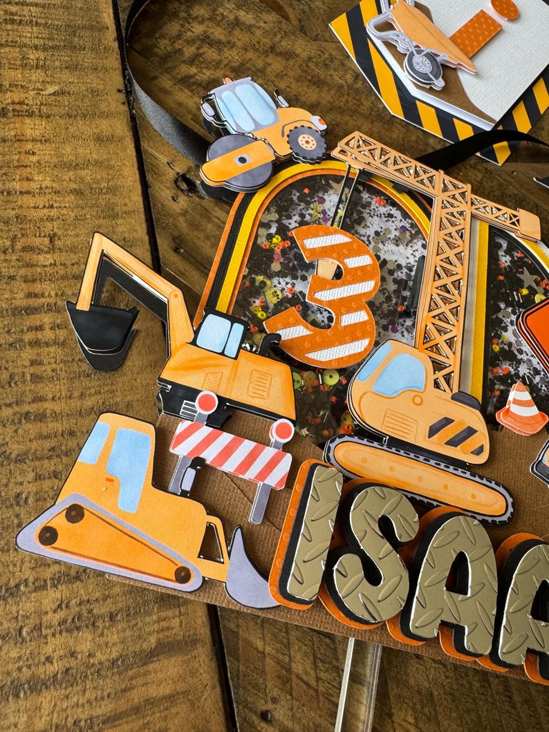 Construction Cake Topper - Etsy