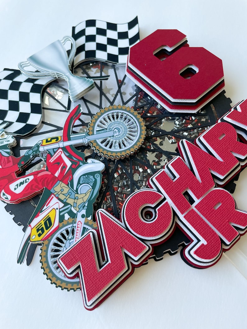 Motocross Cake Topper Custom - Etsy