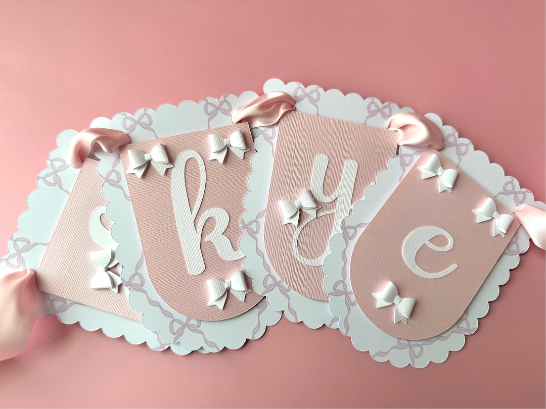 Pink Bow Banner - Coquette Banner - Etsy