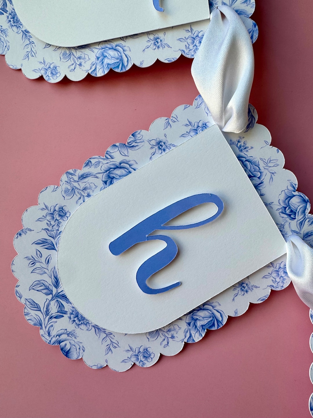 Chinoiserie Blue Banner - Frances Toile Banner - Etsy