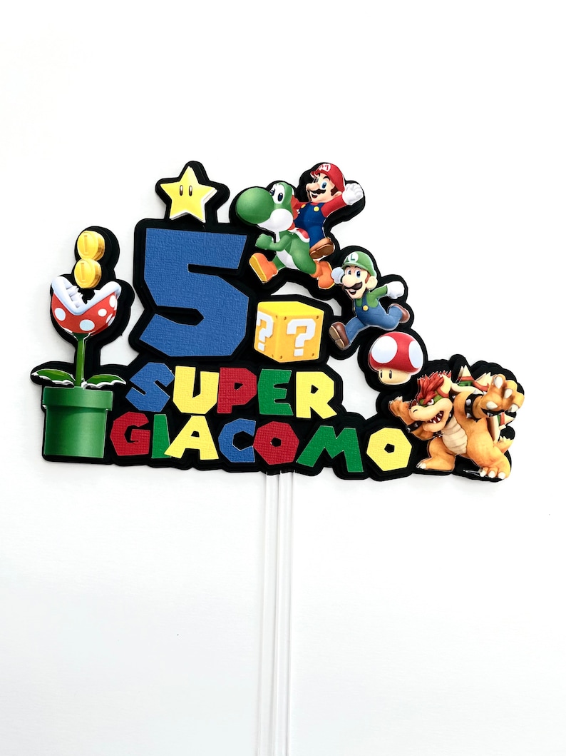 Super Mario Inspired Cake Topper - Etsy UK