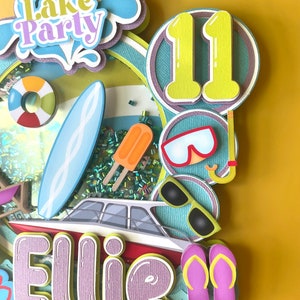 Pool Party Cake Topper / Summer Party / Lake Party Cake Topper - Etsy