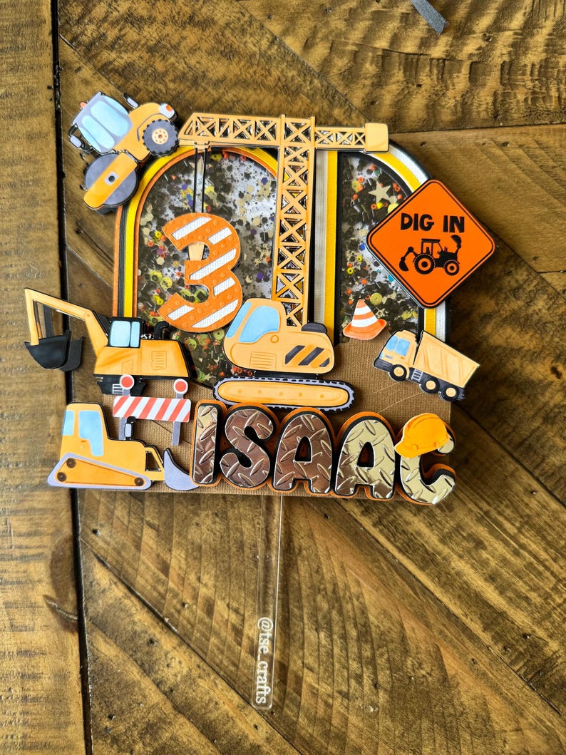 Construction Cake Topper - Etsy