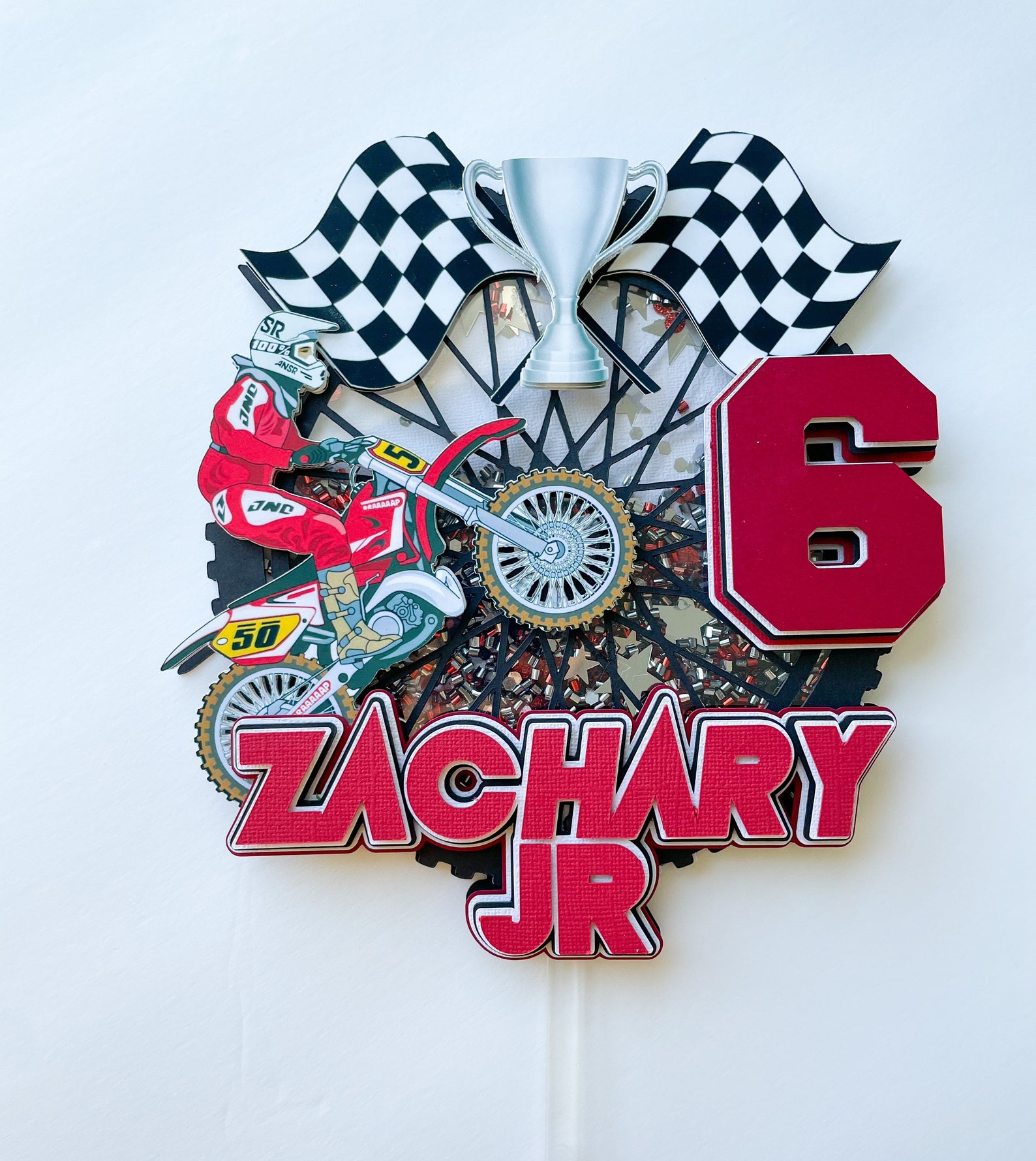 Motocross Cake Topper Custom - Etsy