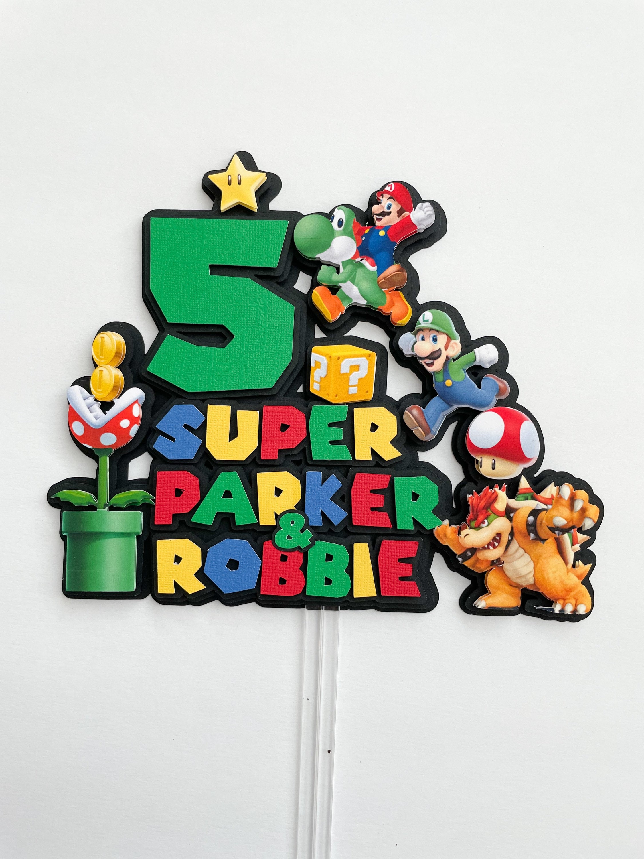 Super Mario Inspired Cake Topper - Etsy UK