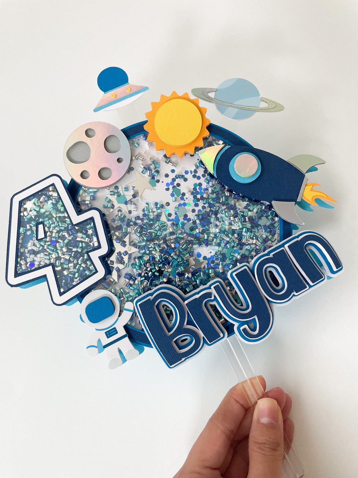 Space Cake Topper Custom - Etsy