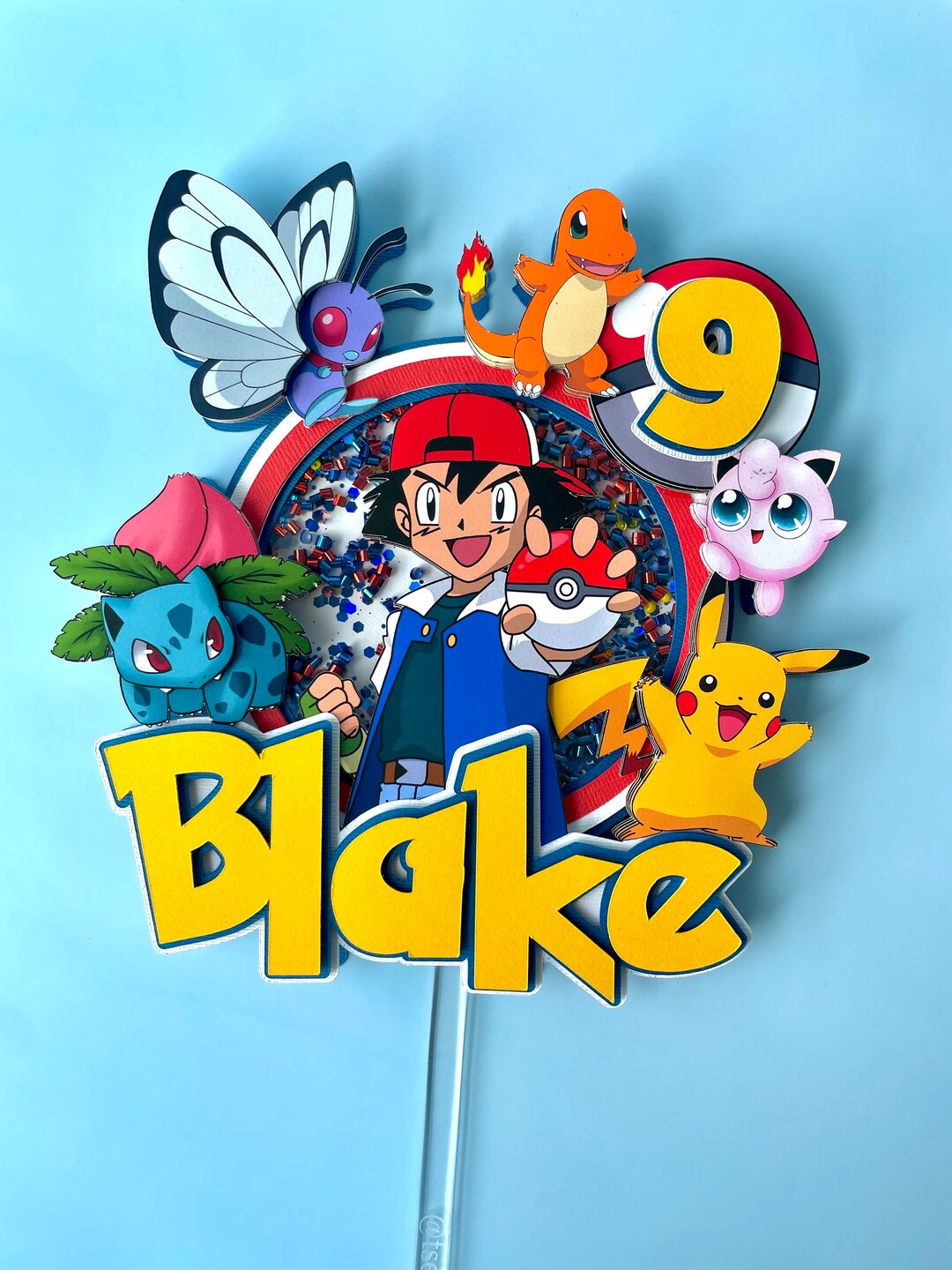 Pokemon Inspired Cake Topper Shaker - Etsy