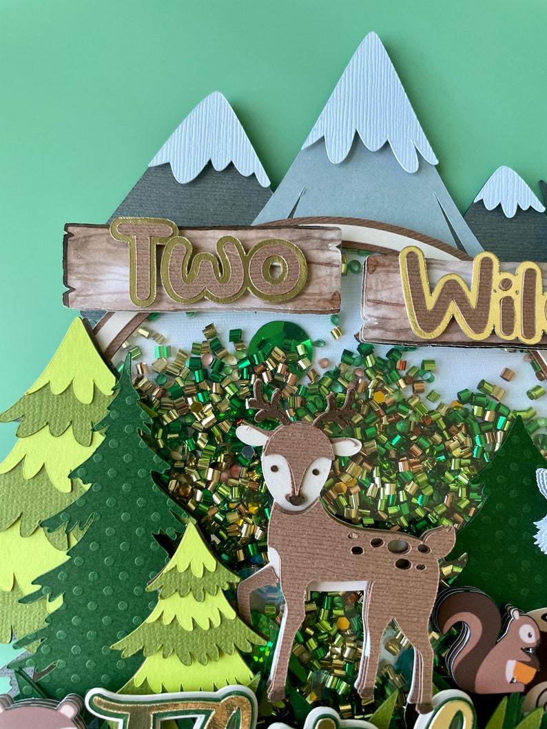 Two Wild Woodland Cake Topper - Etsy