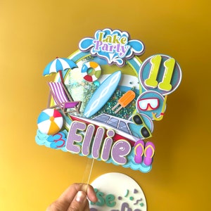 Pool Party Cake Topper / Summer Party / Lake Party Cake Topper - Etsy