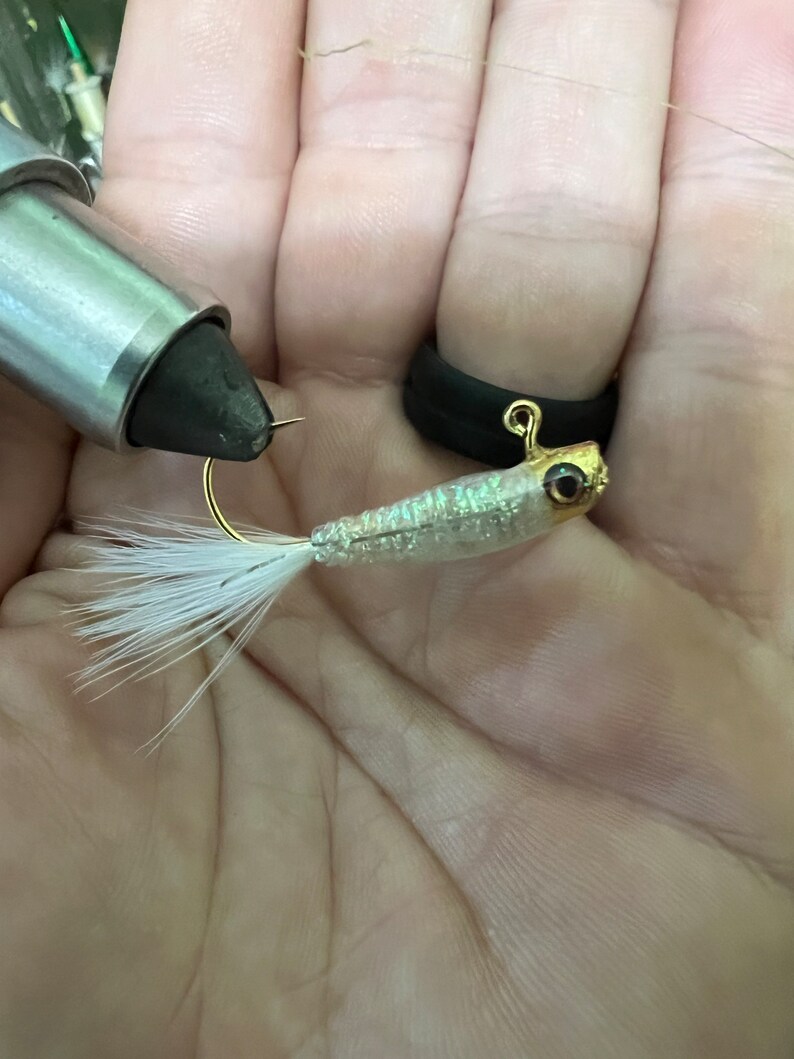 Hand Tied Holo Minnow Jig - Etsy