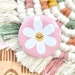 Pink Happy Face Daisy 1.25" Pinback Button, Cute Trendy Bag Accessory ...