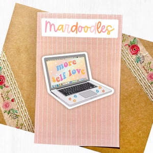 More Self Love Sticker, MacBook Laptop Decal, Hippie Floral Sticker ...