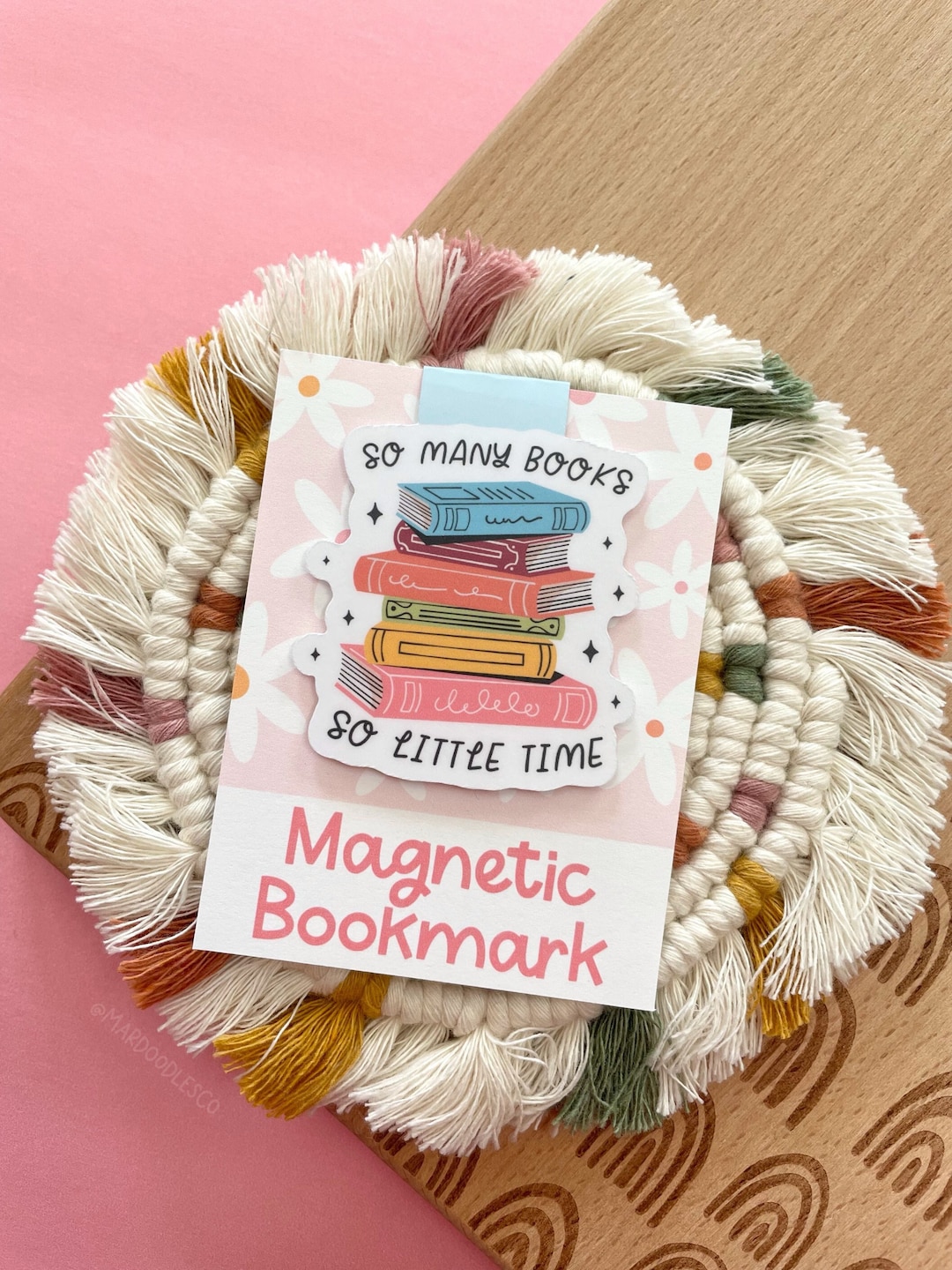 So Many Books so Little Time Magnetic Bookmark, Pastel Magnet Bookmark ...