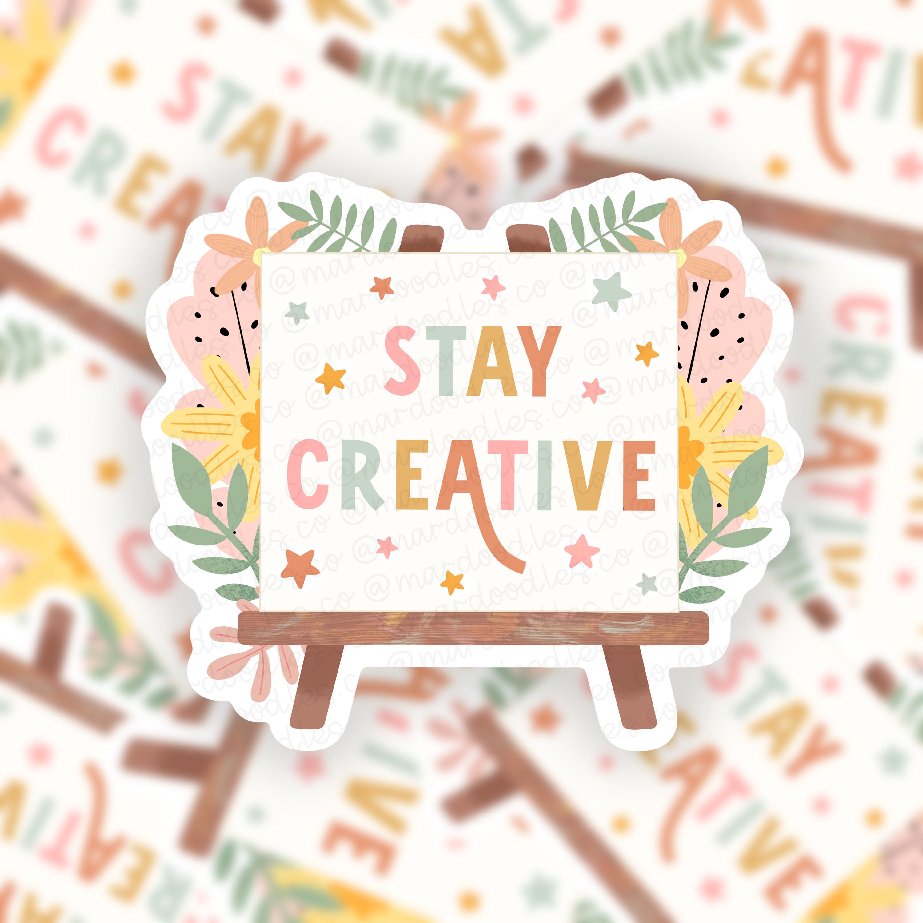 Stay Creative Sticker Artist Sticker Crafter Sticker Floral | Etsy