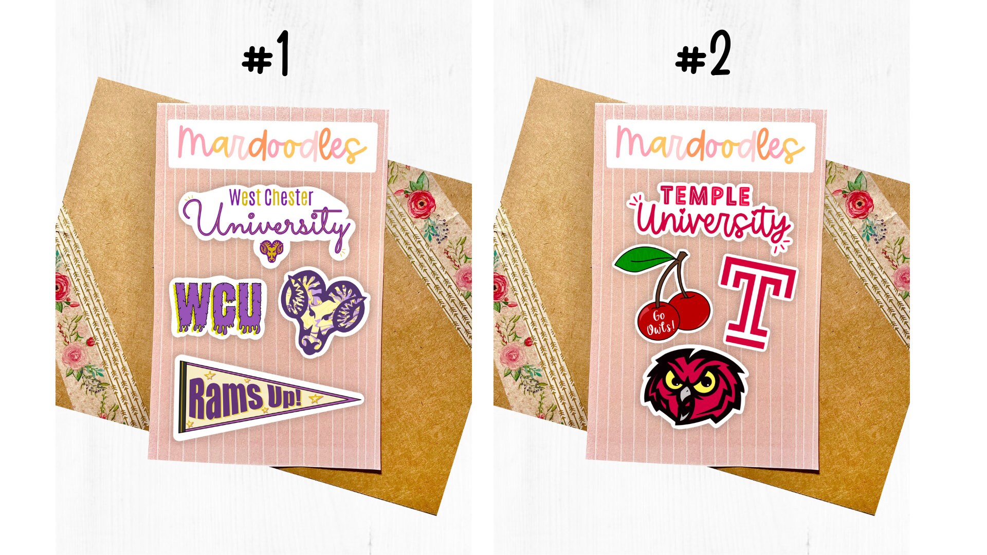 Custom College Sticker Packs Water Resistant Stickers for - Etsy
