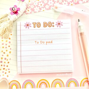 Aesthetic Pink Trendy Sticky Notes, to Do Post It Notes, Happy Face ...