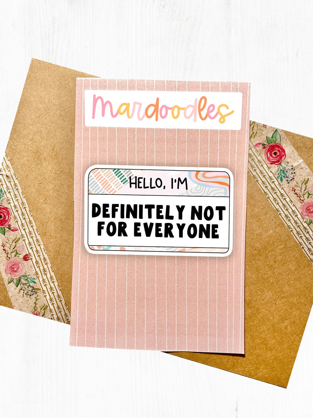 Hello I'm Definitely Not for Everyone Sticker, Funny Relatable ...