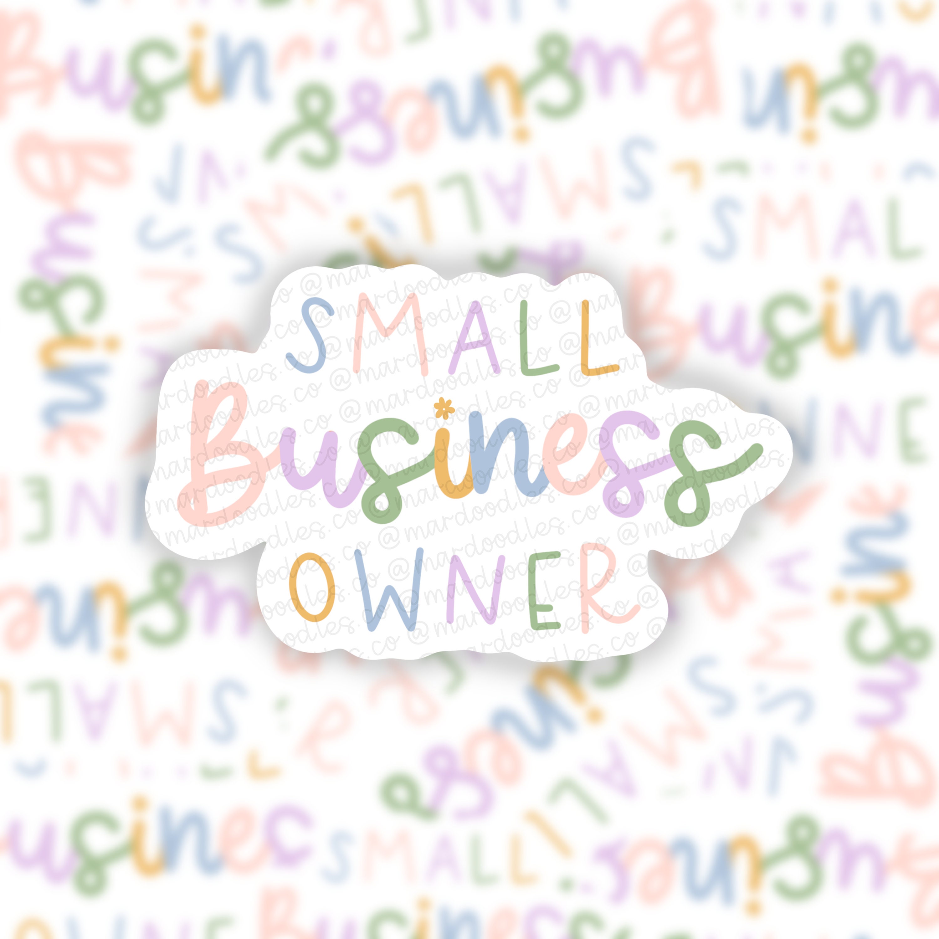 Small Business Owner Sticker Waterproof Sticker Small Biz | Etsy