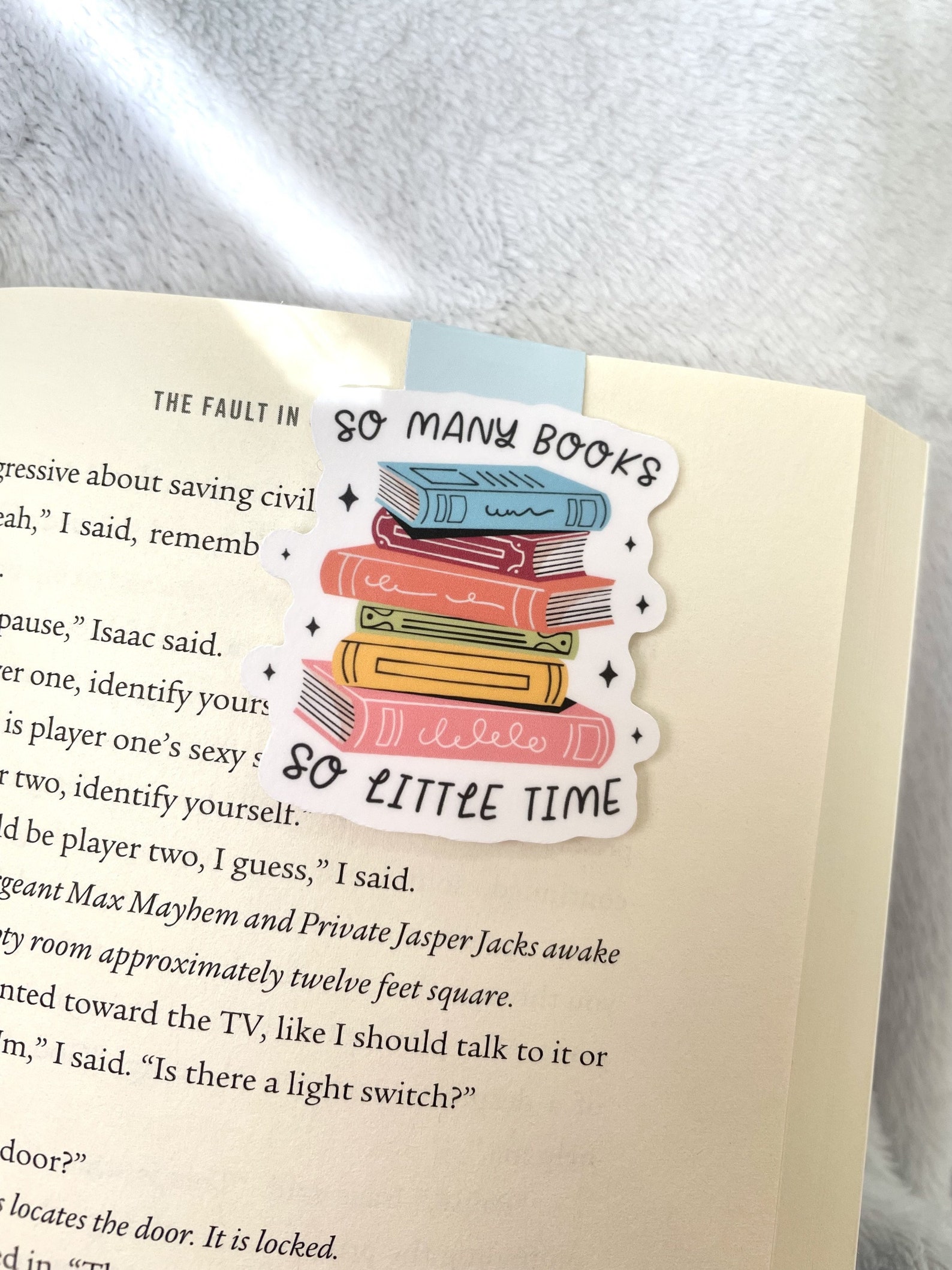 So Many Books so Little Time Magnetic Bookmark, Pastel Magnet Bookmark ...