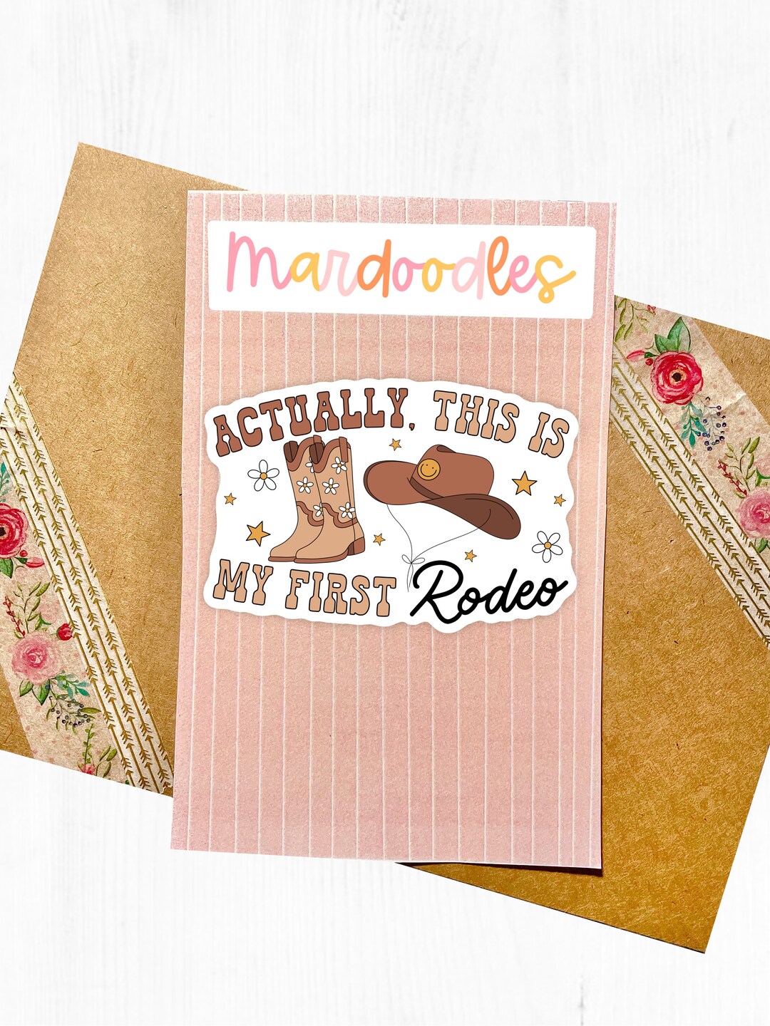 My First Rodeo Sticker, Cute Country Cowboy Water Resistant Laptop ...