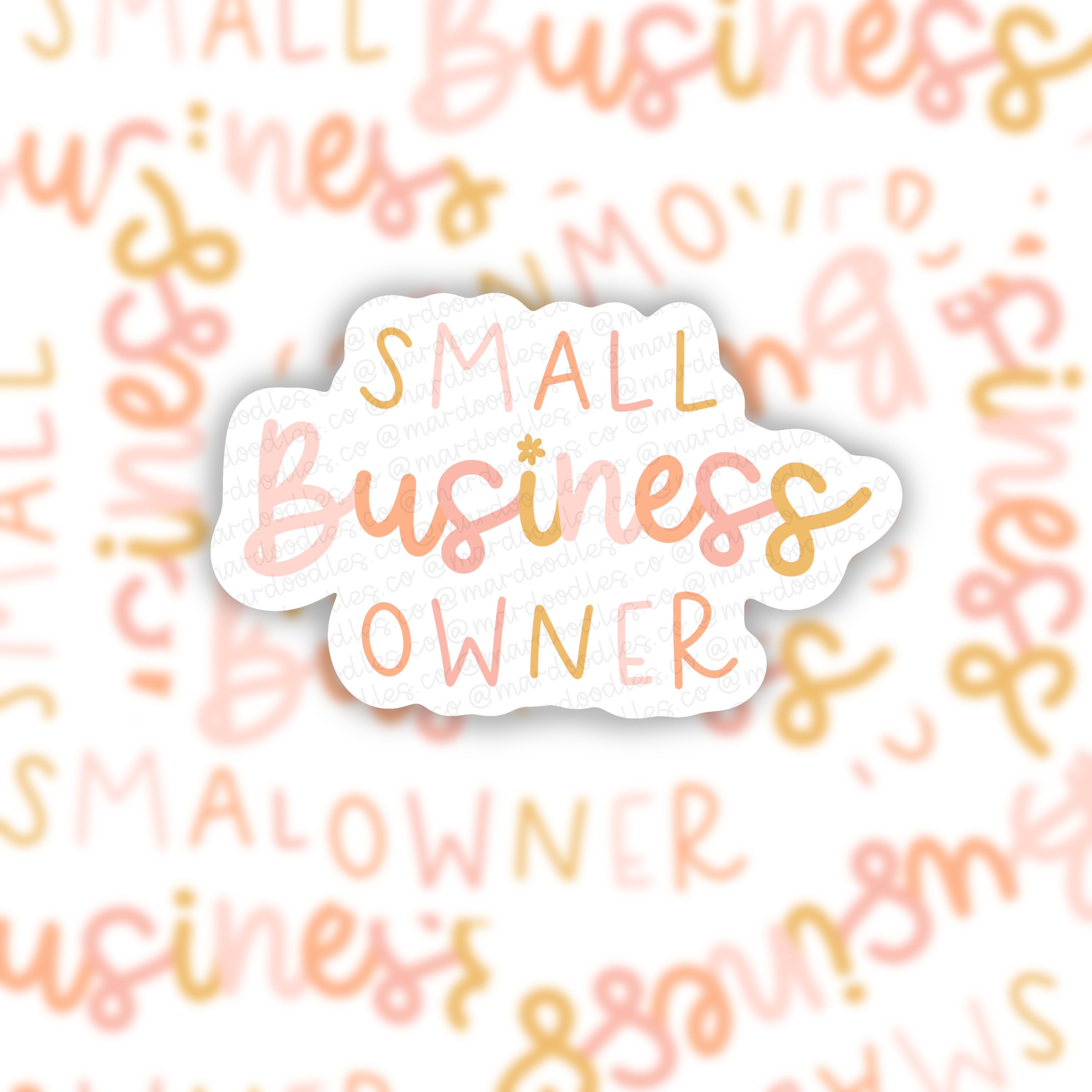 Small Business Owner Sticker Waterproof Sticker Small Biz | Etsy