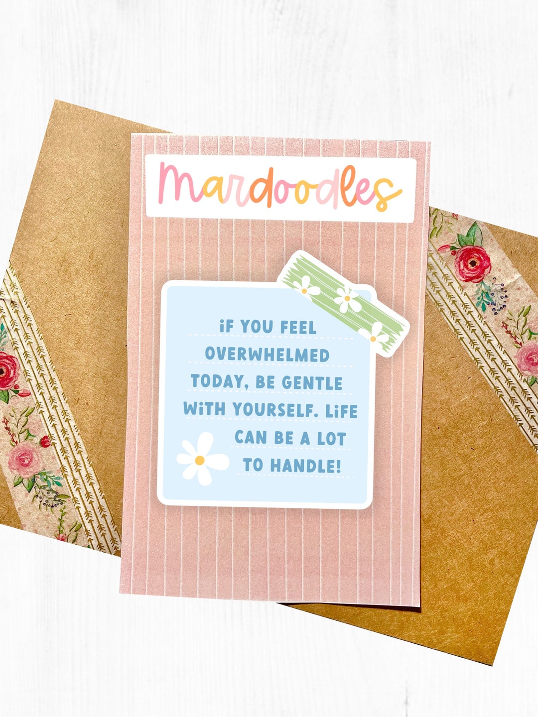 Blue Positivity Sticky Note Sticker, Water Resistant Motivational and ...