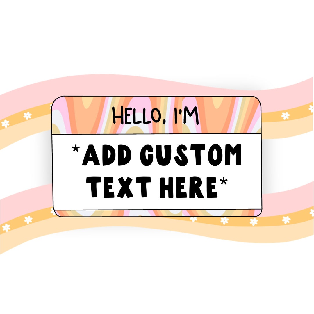 Custom Hello I'm Sticker Funny Relatable Water Resistant Laptop Decal ...