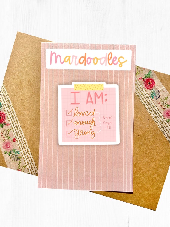 Self Love Sticky Note Sticker Waterproof Sticker Daily - Etsy