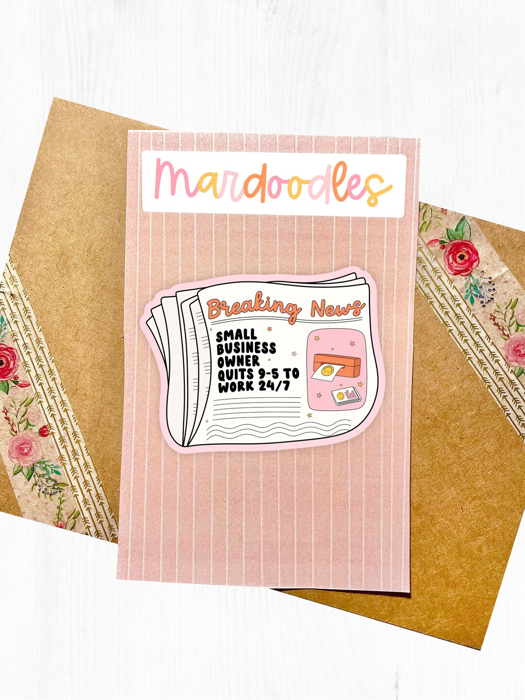 Breaking News Sticker, Cute and Trendy Small Business Sticker ...