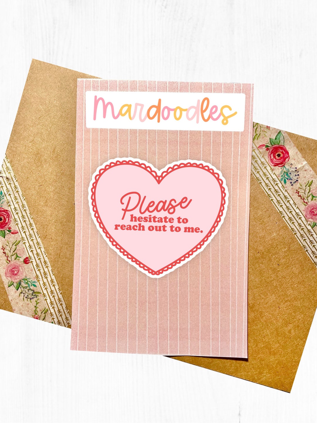 Please Hesitate to Reach Out to Me Sticker, Funny Valentine Heart ...